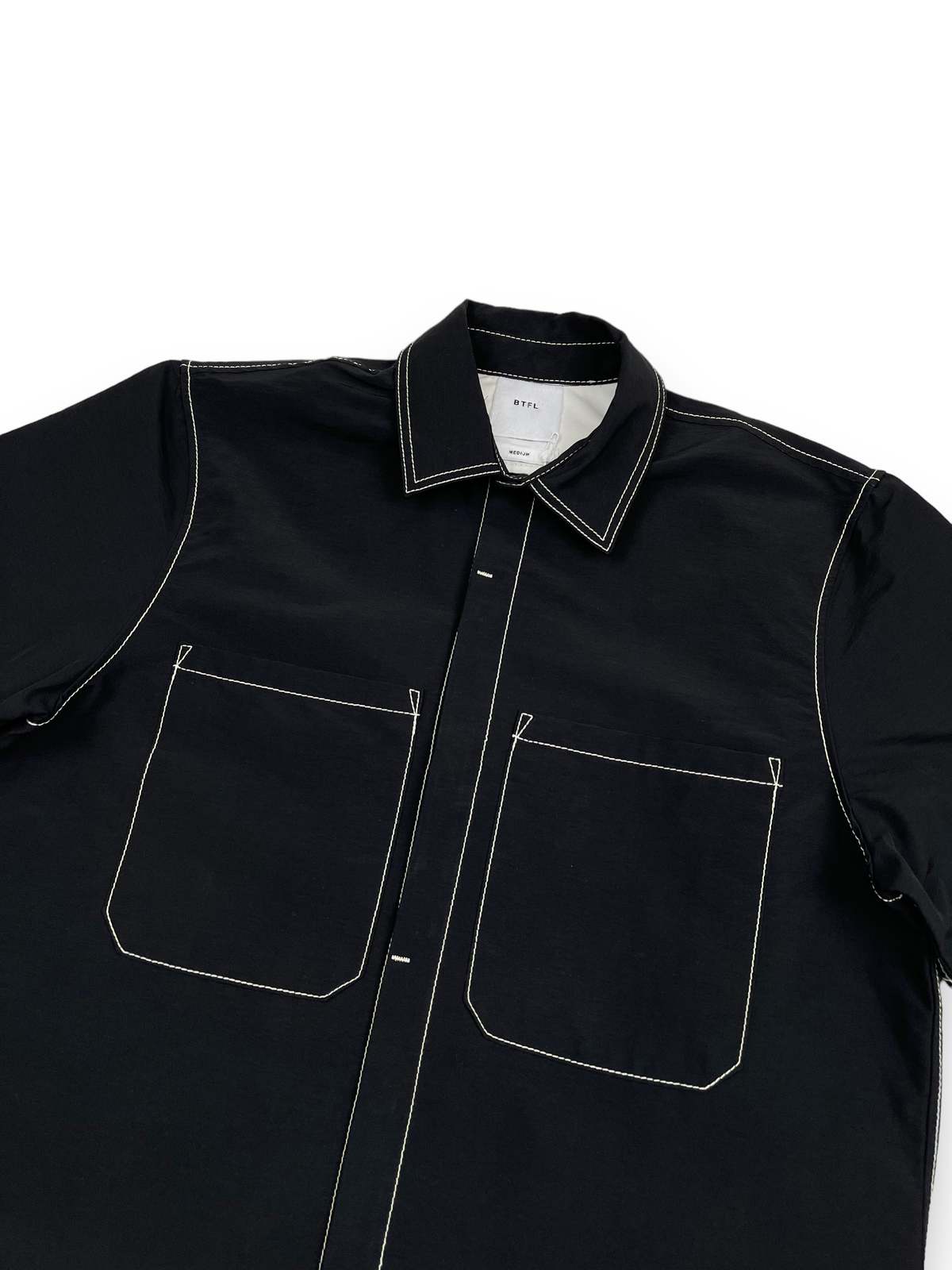 BTFL Cropped Box Shirt - Black | Garmentory