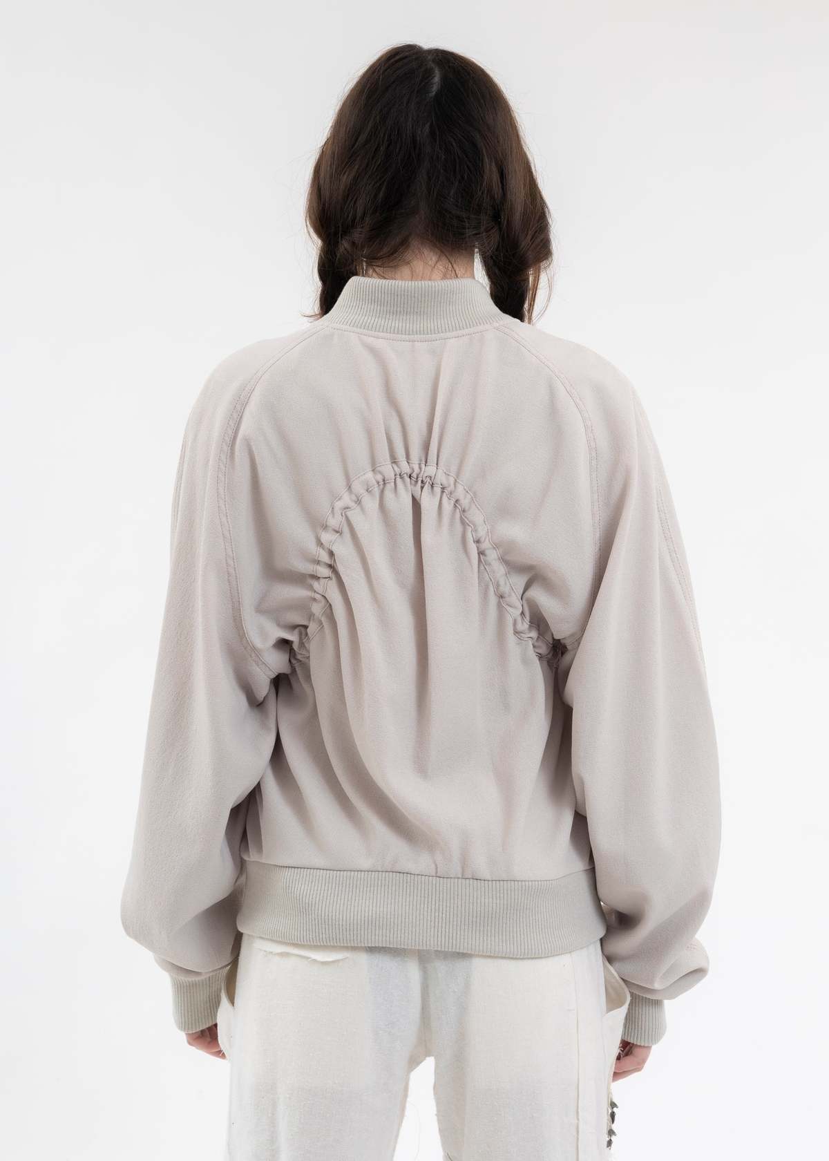 Hyein Seo Reversible Bomber Jacket - Light Grey | Garmentory