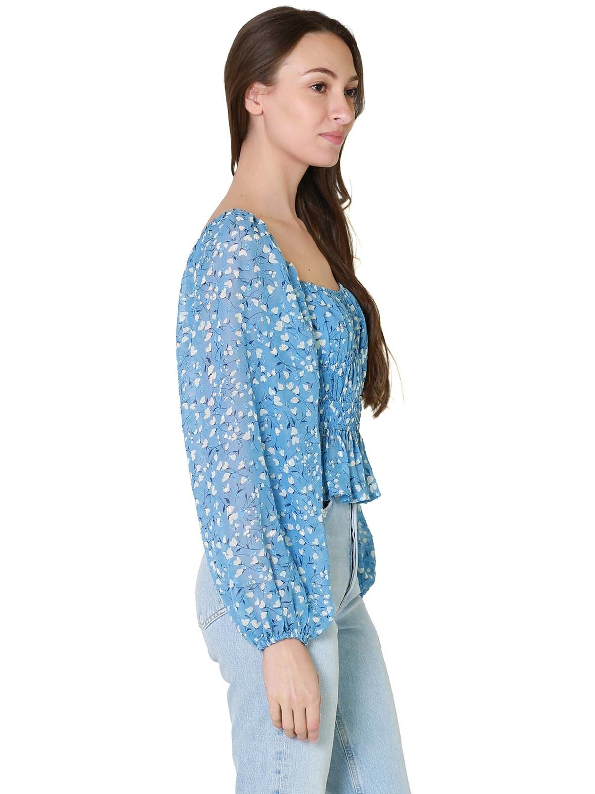 Moon River Rocco Top - Blue Multi | Garmentory