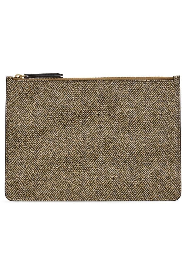 Maison Margiela Gold Goatskin Herringbone Pouch | Garmentory
