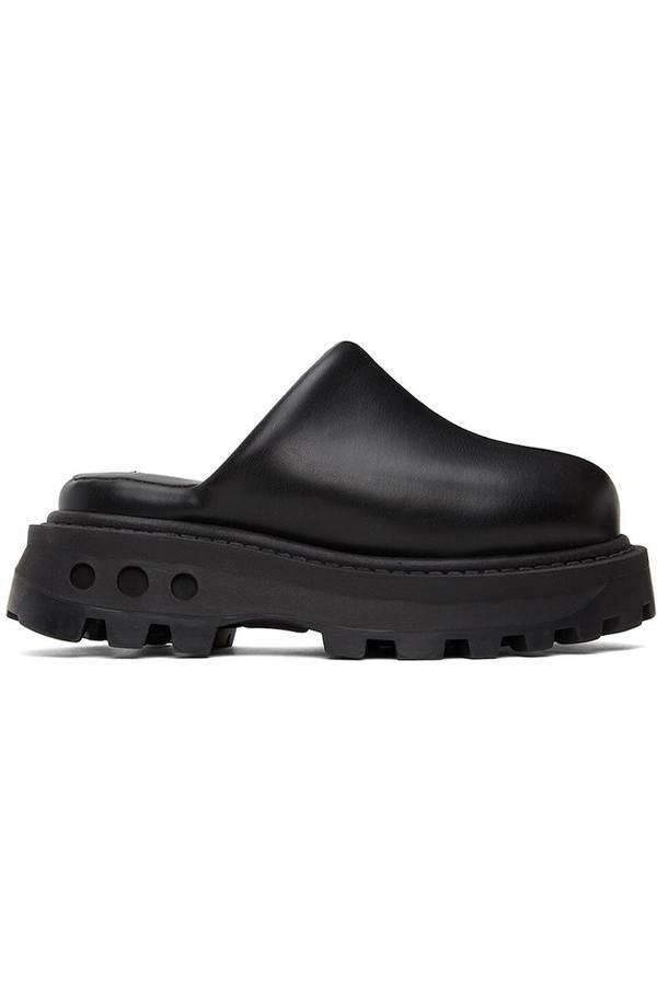 Simon Miller Grip Bubble Faux-Leather Clogs - Black | Garmentory