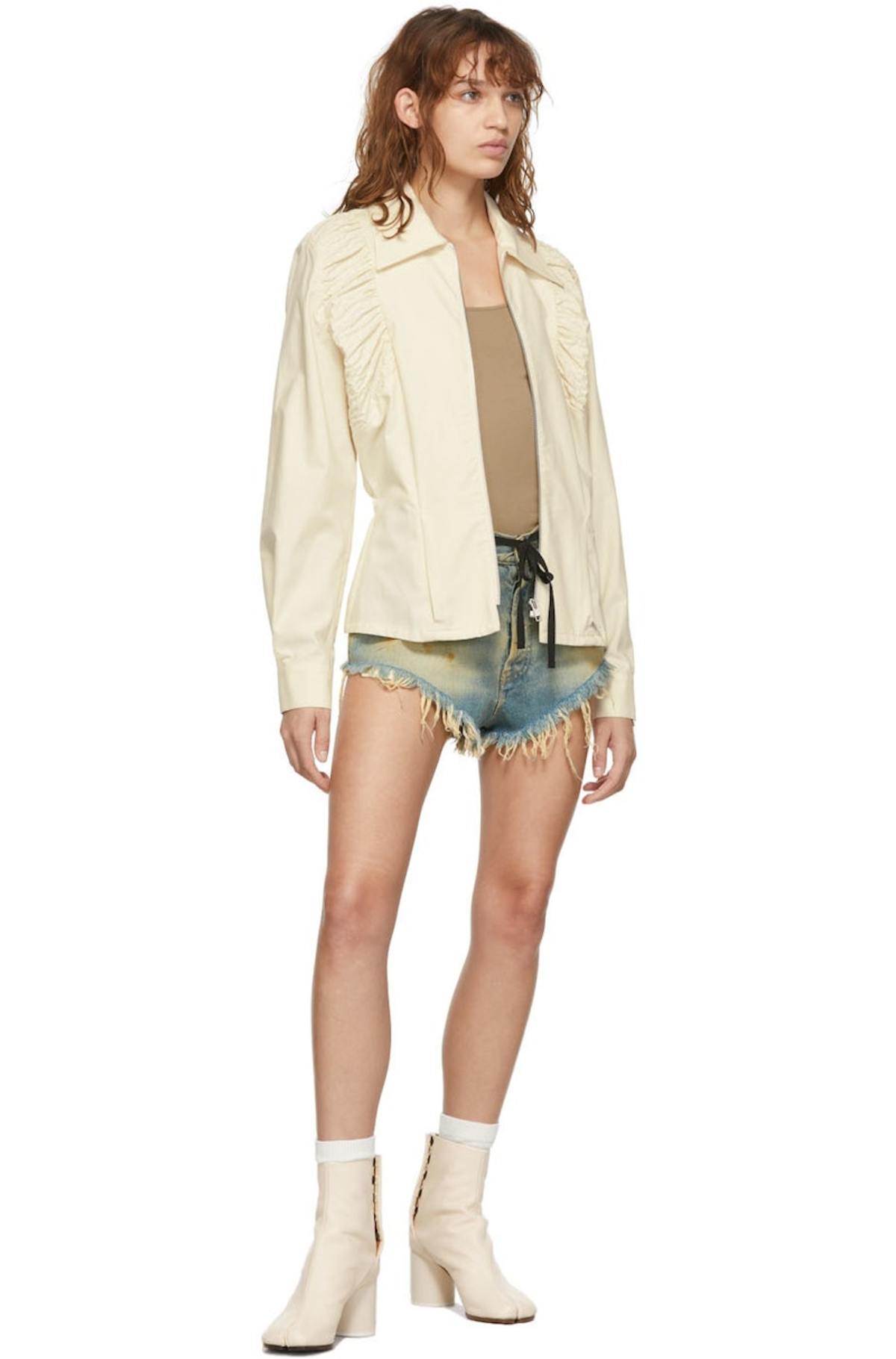 Maison Margiela Distressed Denim Shorts - 975 Dirty Wash | Garmentory