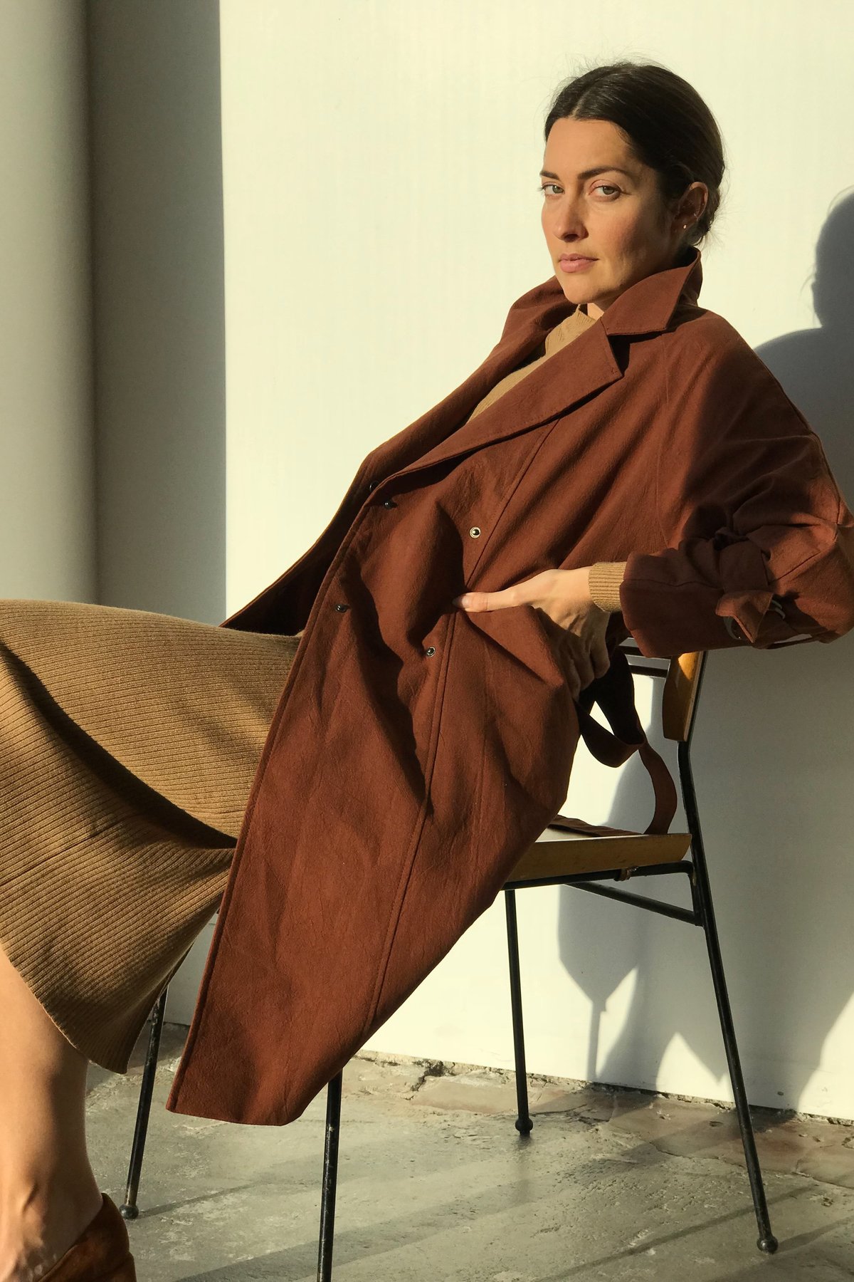 Mixed Business Rust Trench Coat | Garmentory