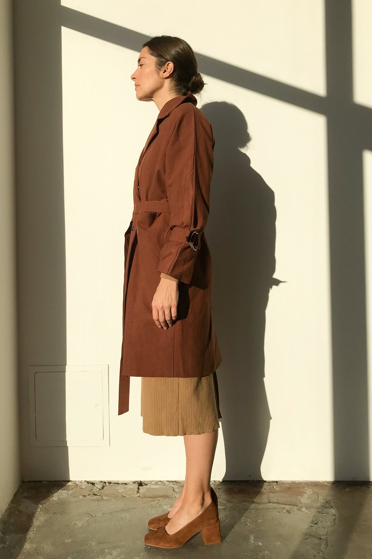 Mixed Business Rust Trench Coat | Garmentory