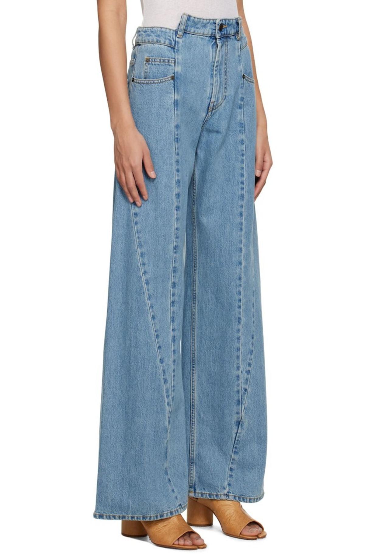 Maison Margiela Paneled Jeans - Medium Blue Stone | Garmentory