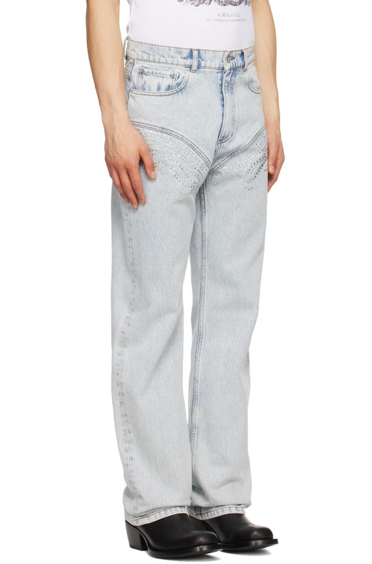 Y/Project Jeans - Ice Blue Crystal | Garmentory