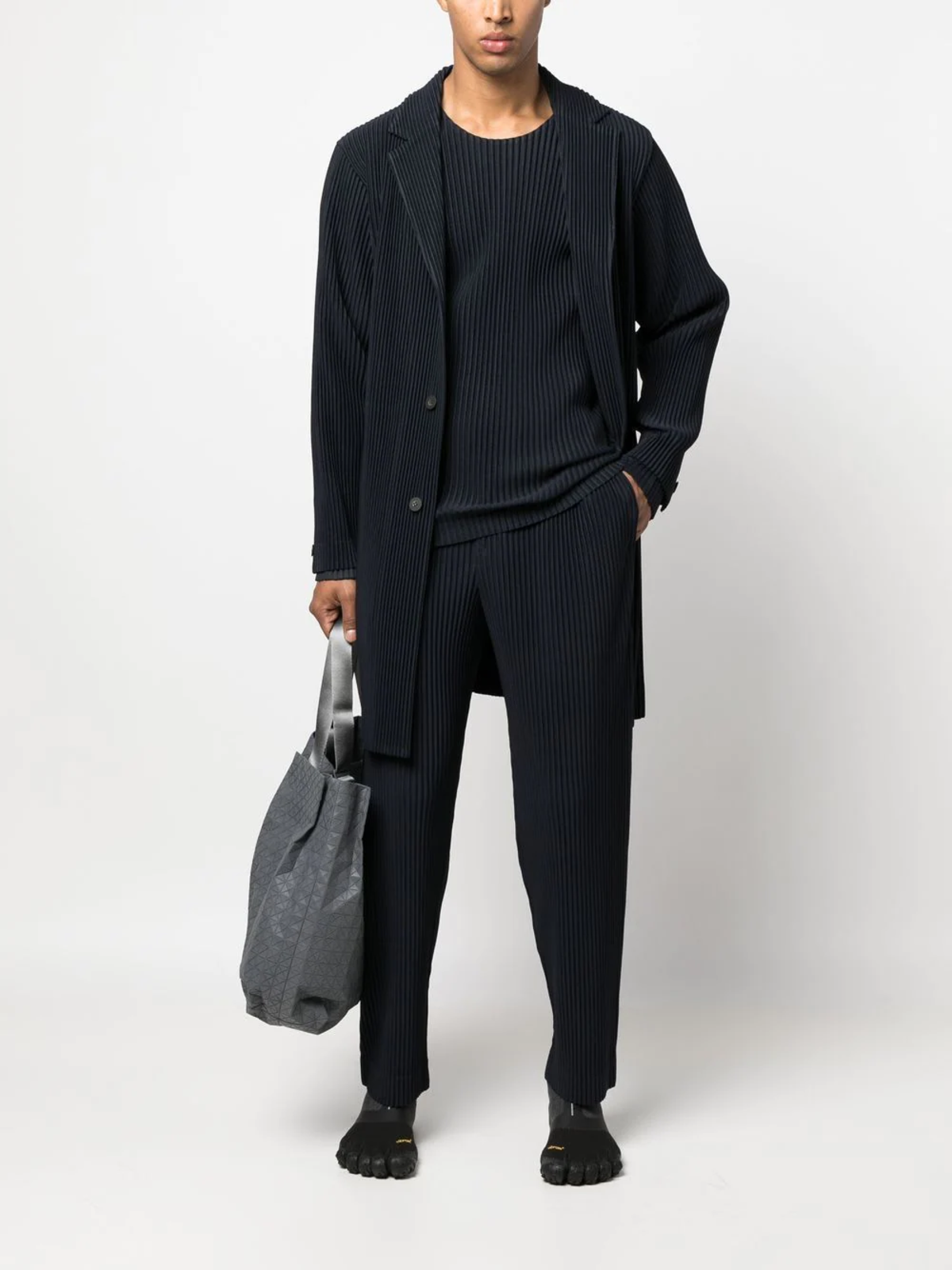 HOMME PLISSE ISSEY MIYAKE Suit Pants - Navy | Garmentory