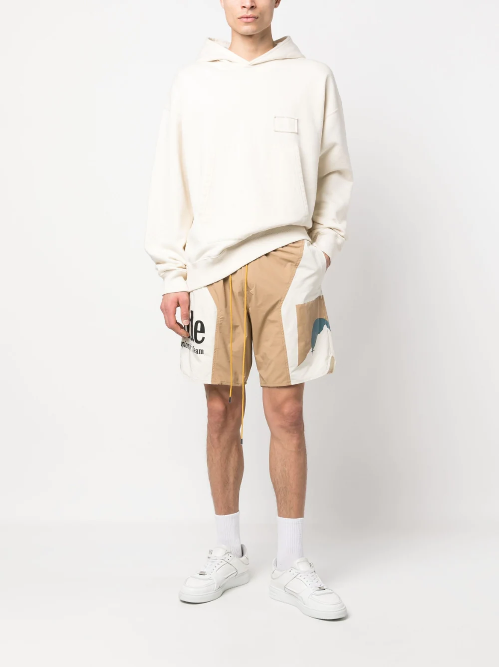 RHUDE Senna Flight Shorts - Tan/Cream | Garmentory