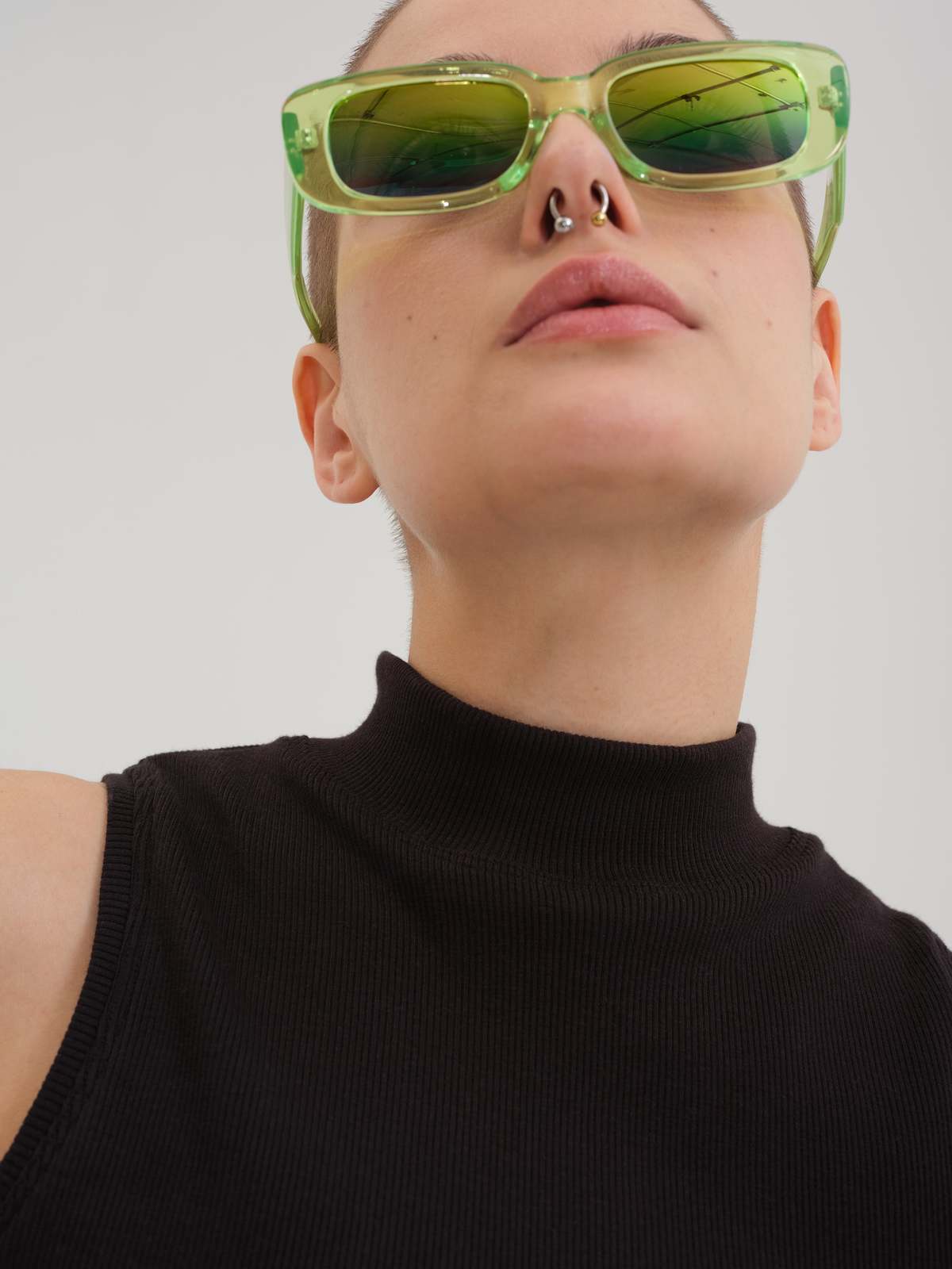 Odeyalo Mui Mui Mock Neck Tank - Black | Garmentory