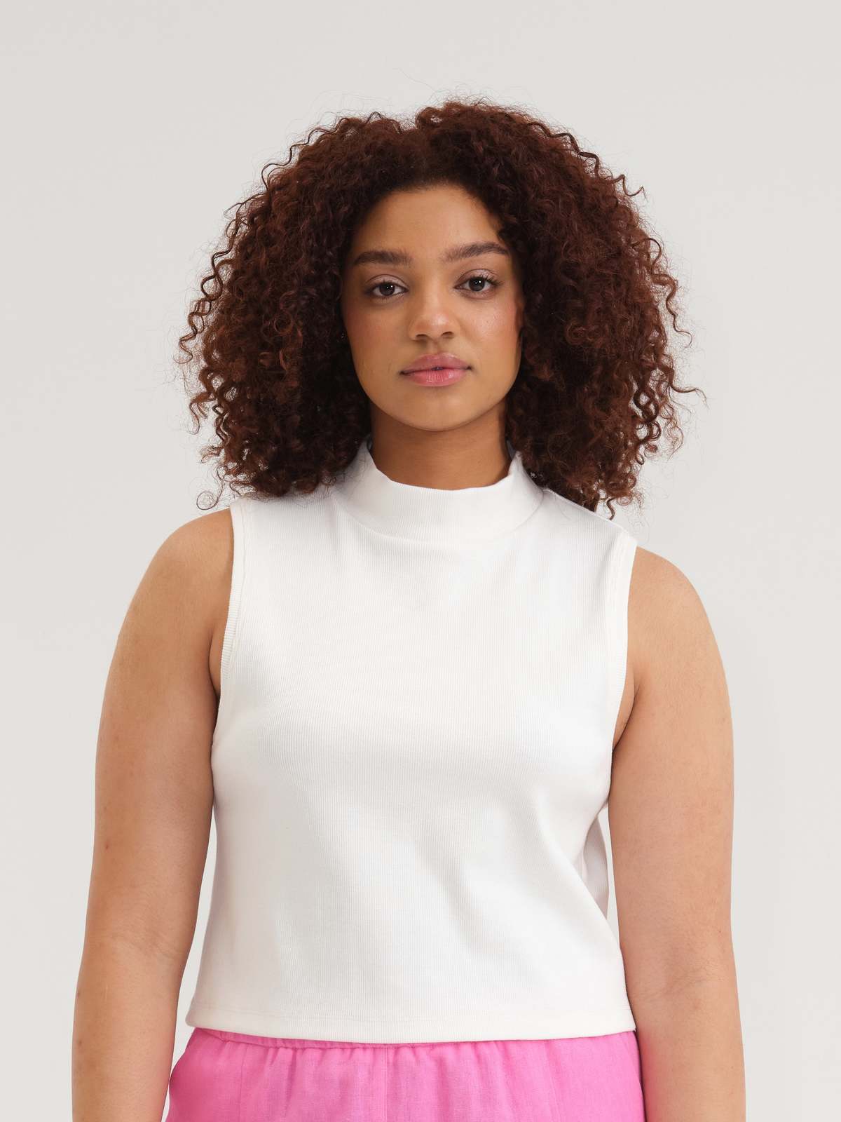 Odeyalo Mui Mui Mock Neck Tank - Black | Garmentory