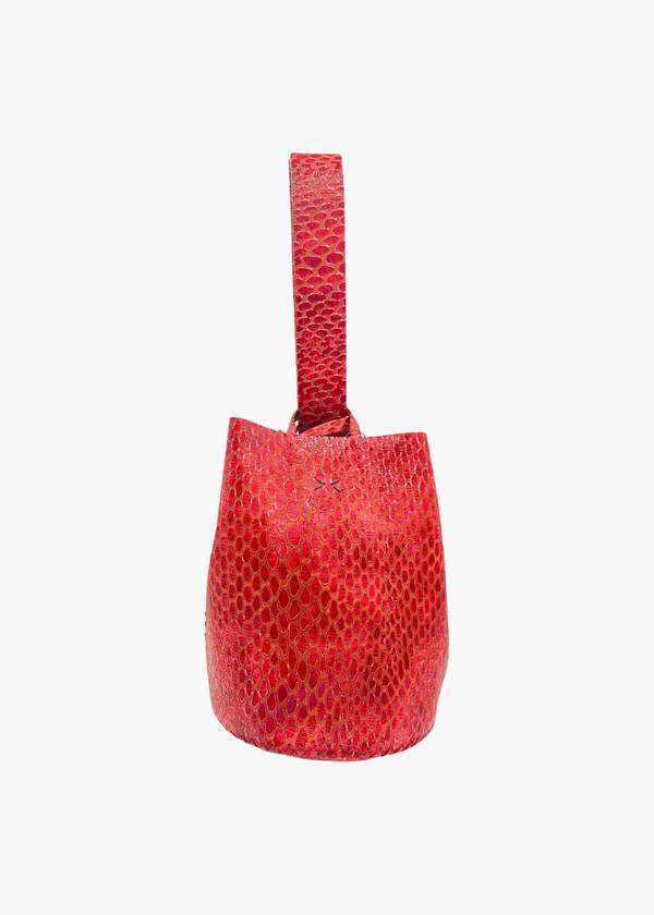 VOLTA ATELIER Navigli bag - red scale embossed | Garmentory