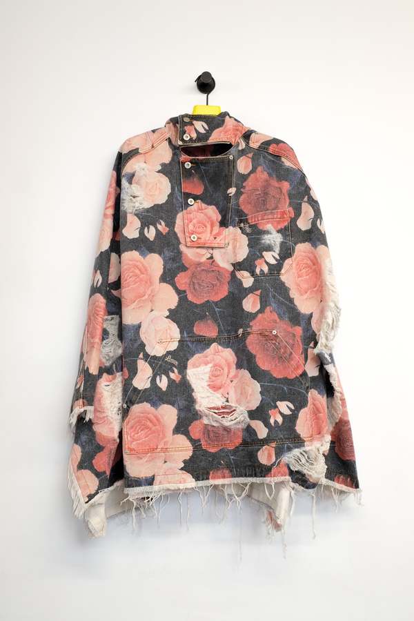 Paula's Ibiza Loewe Cape - Black Distressed Rose | Garmentory