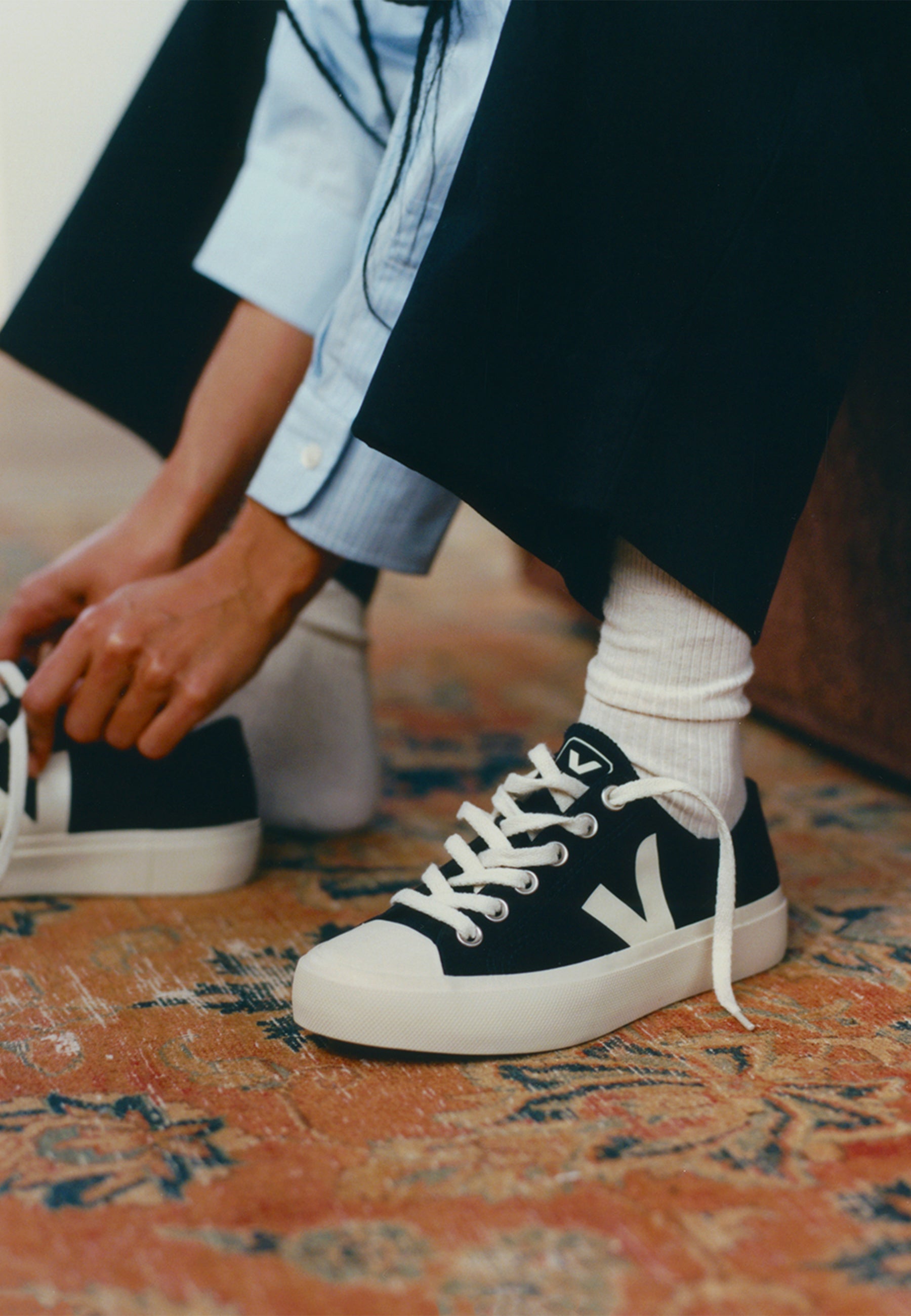 VEJA Wata II Canvas Low Sneakers - Black Pierre | Garmentory