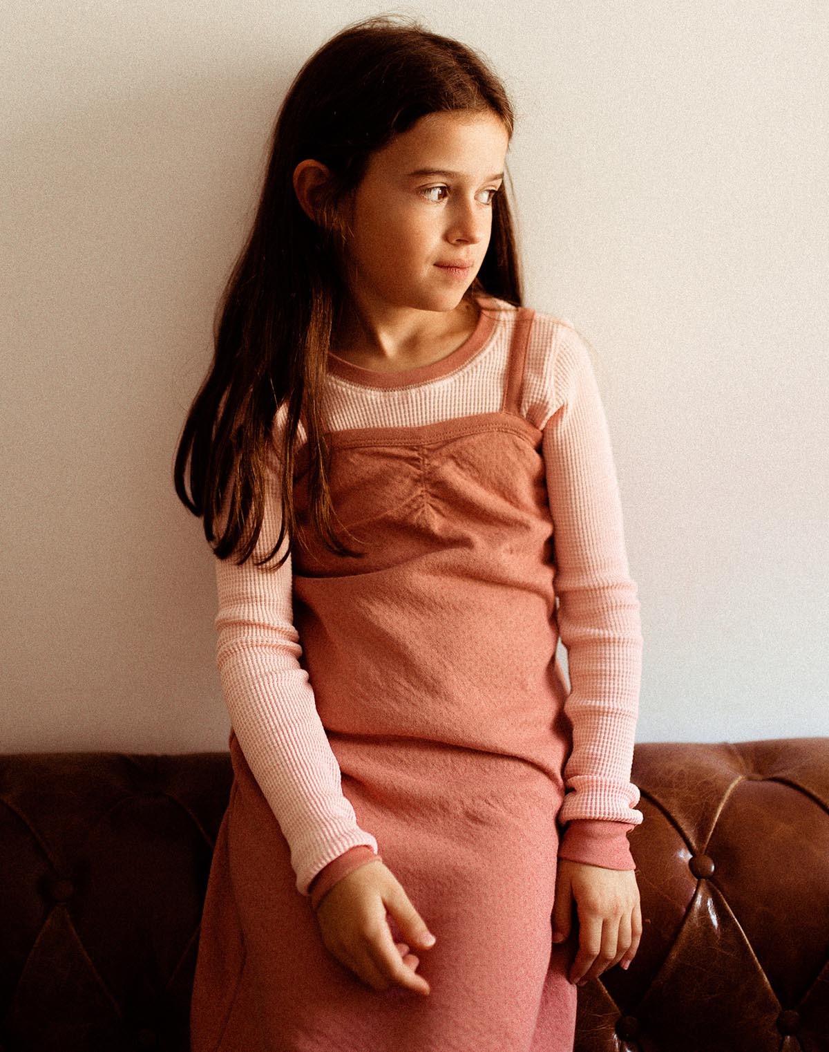 Noble Organic Pointelle Sleep Dress in Dusty Rose | Garmentory