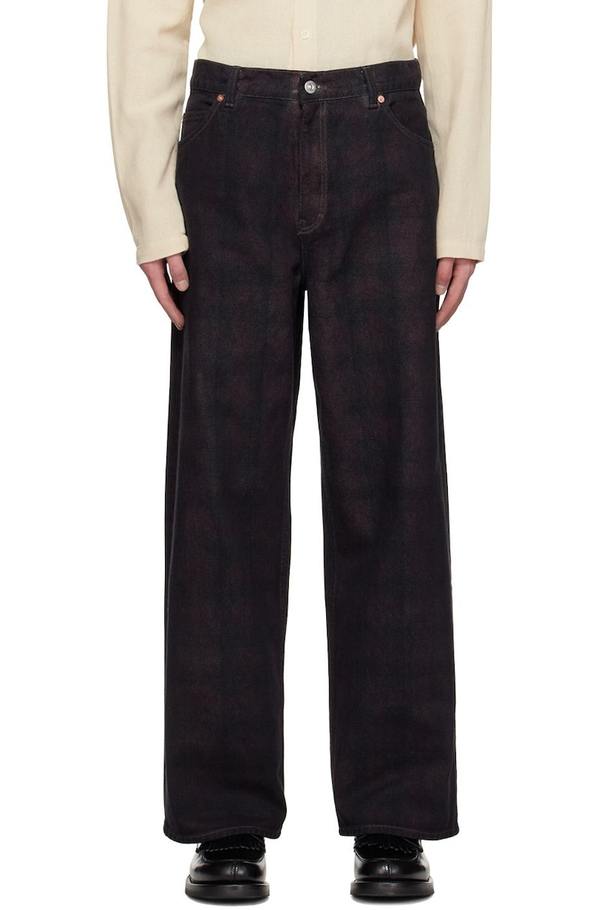 Our Legacy Vast Cut Jeans - Overdyed Big Lumberjack Print | Garmentory