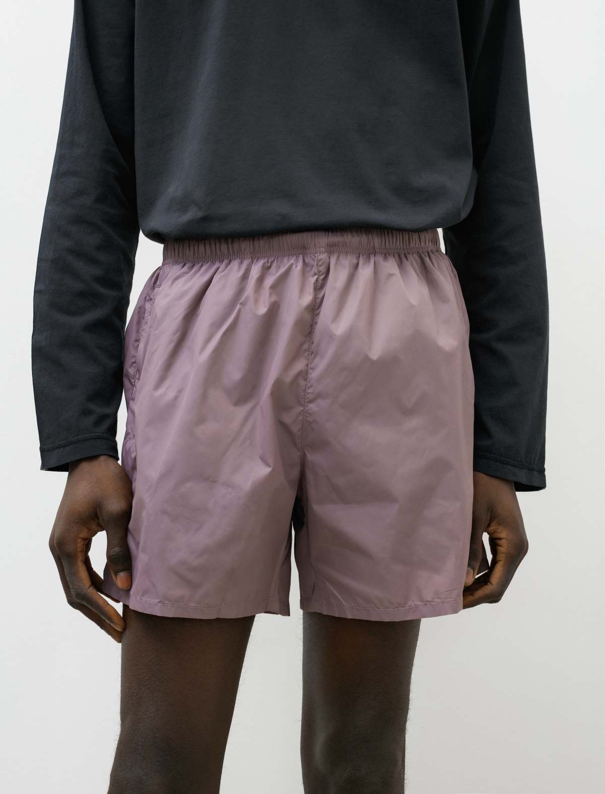 Our Legacy Nylon Drape Tech Trunks - Lilac | Garmentory