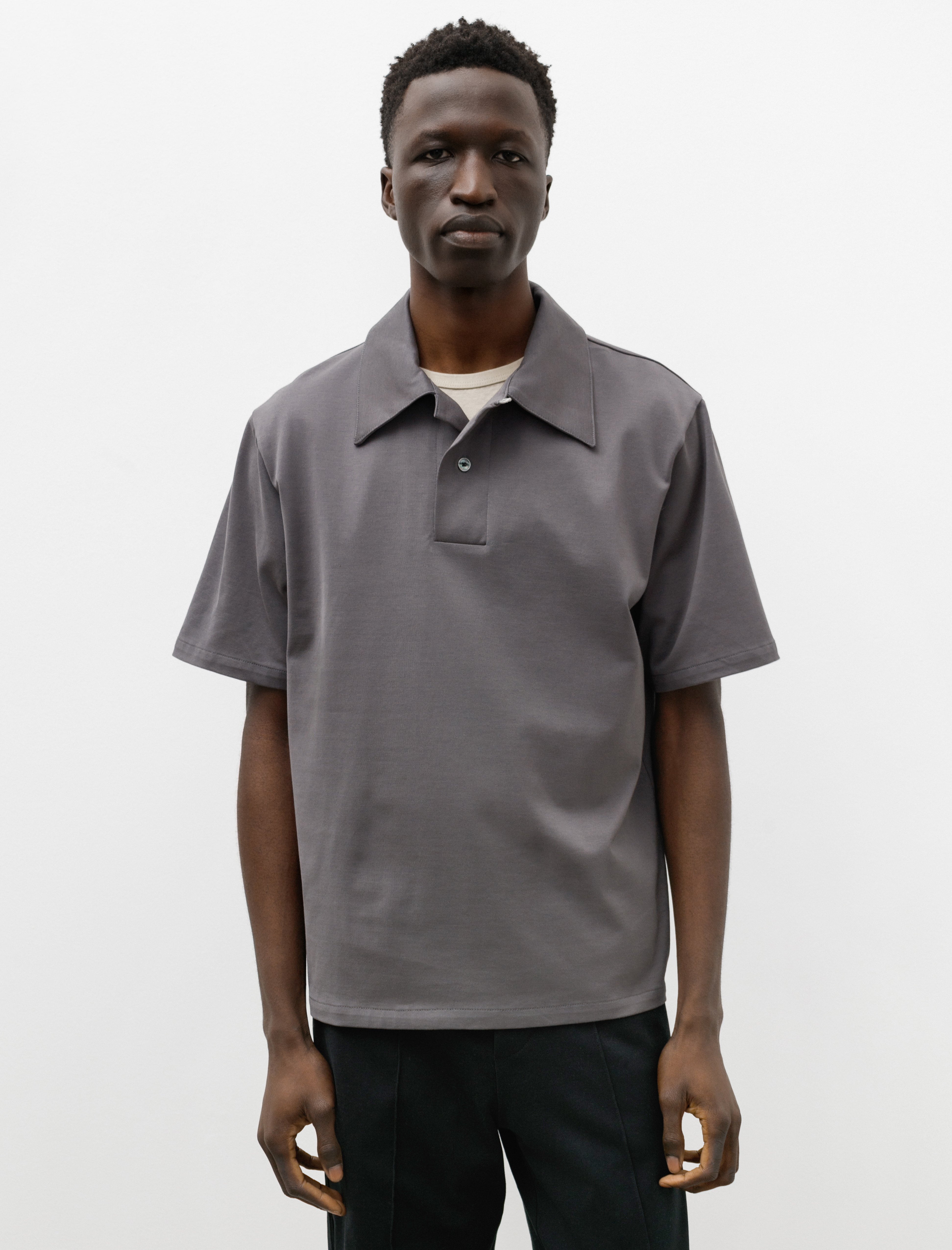 Lady White Co. Richmond Polo - Pewter | Garmentory