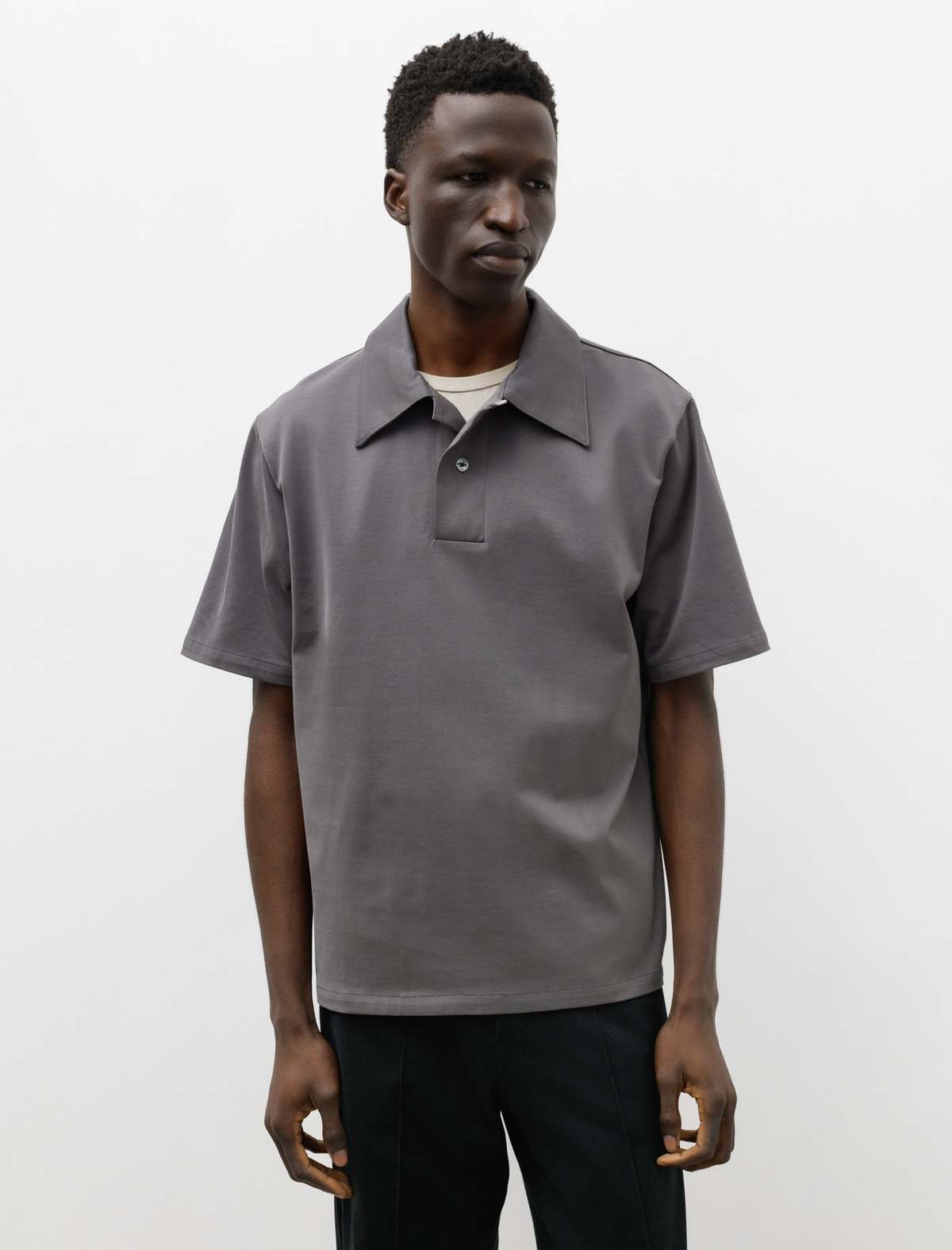 Lady White Co. Richmond Polo - Pewter | Garmentory