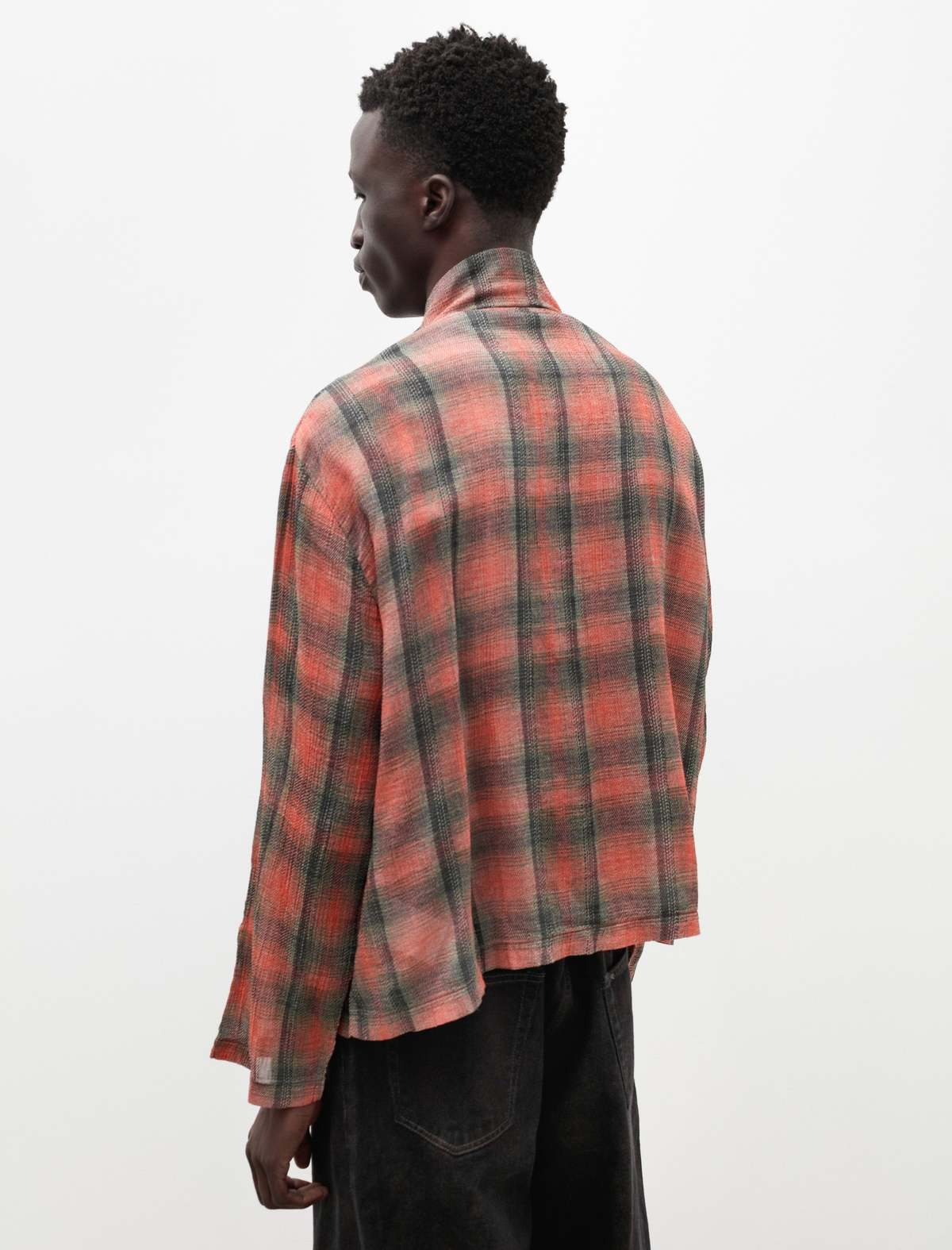 Our Legacy Shrunken Full Zip Polo - Lumbercheck Print | Garmentory