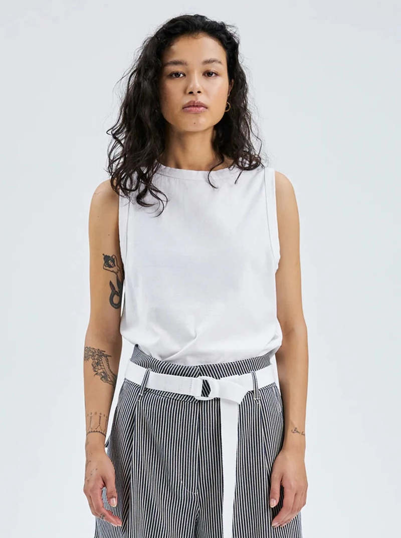 Girls Of Dust Johnny Tank Top - White | Garmentory