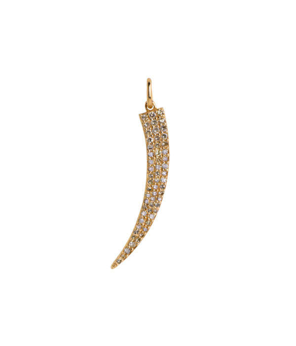 Diamond Tusk Pendant - Yellow Gold | Garmentory