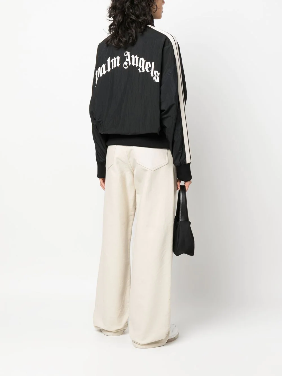 Palm Angles Curved Logo Wr Track Jacket - Black/Off White | Garmentory