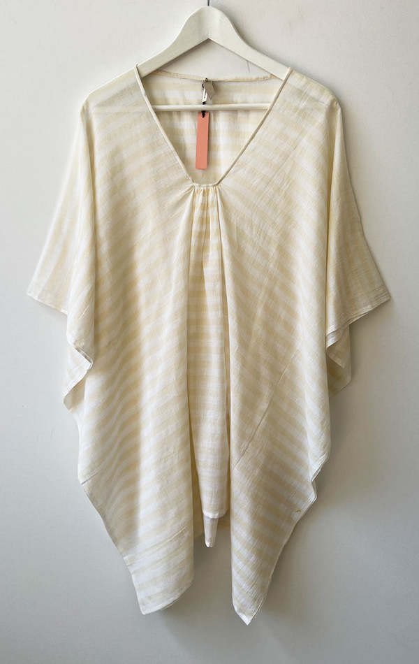 Sheer stripe caftan-samplesale | Garmentory