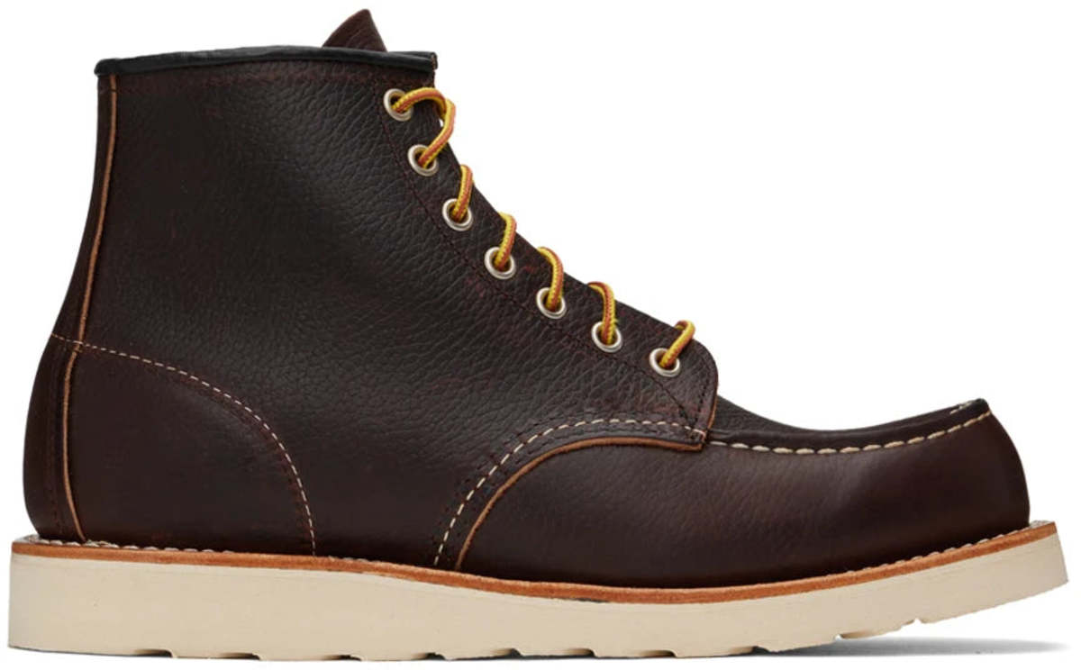 Red Wing 8847 Heritage Work 6 Moc Toe Boot - Black Cherry Excalibur Leather | Garmentory