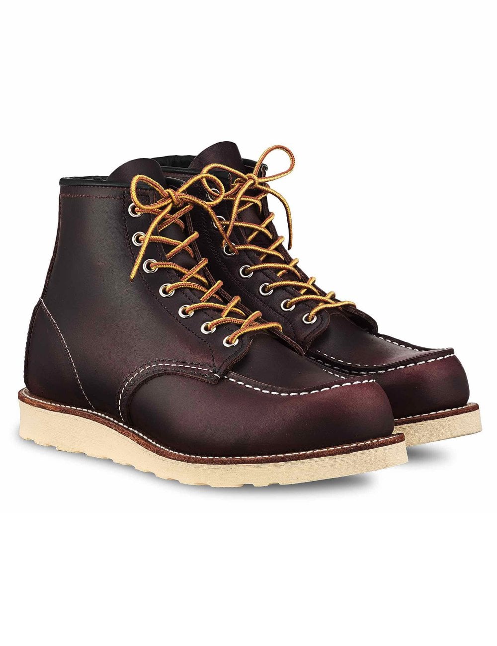 Red Wing 8847 Heritage Work 6 Moc Toe Boot - Black Cherry Excalibur Leather | Garmentory