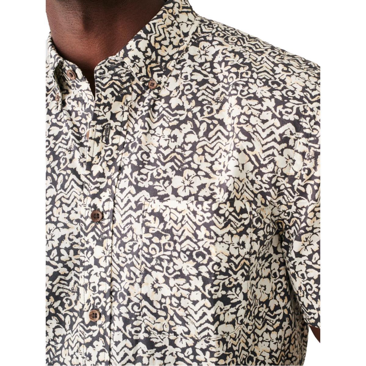 Faherty Stretch Playa Shirt - Washed Black Hilo Floral | Garmentory