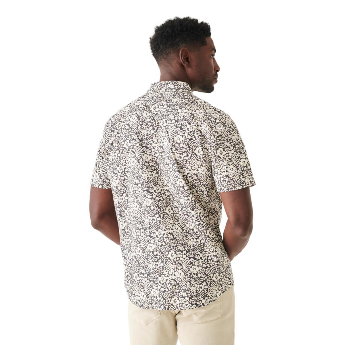 Faherty Stretch Playa Shirt - Washed Black Hilo Floral | Garmentory
