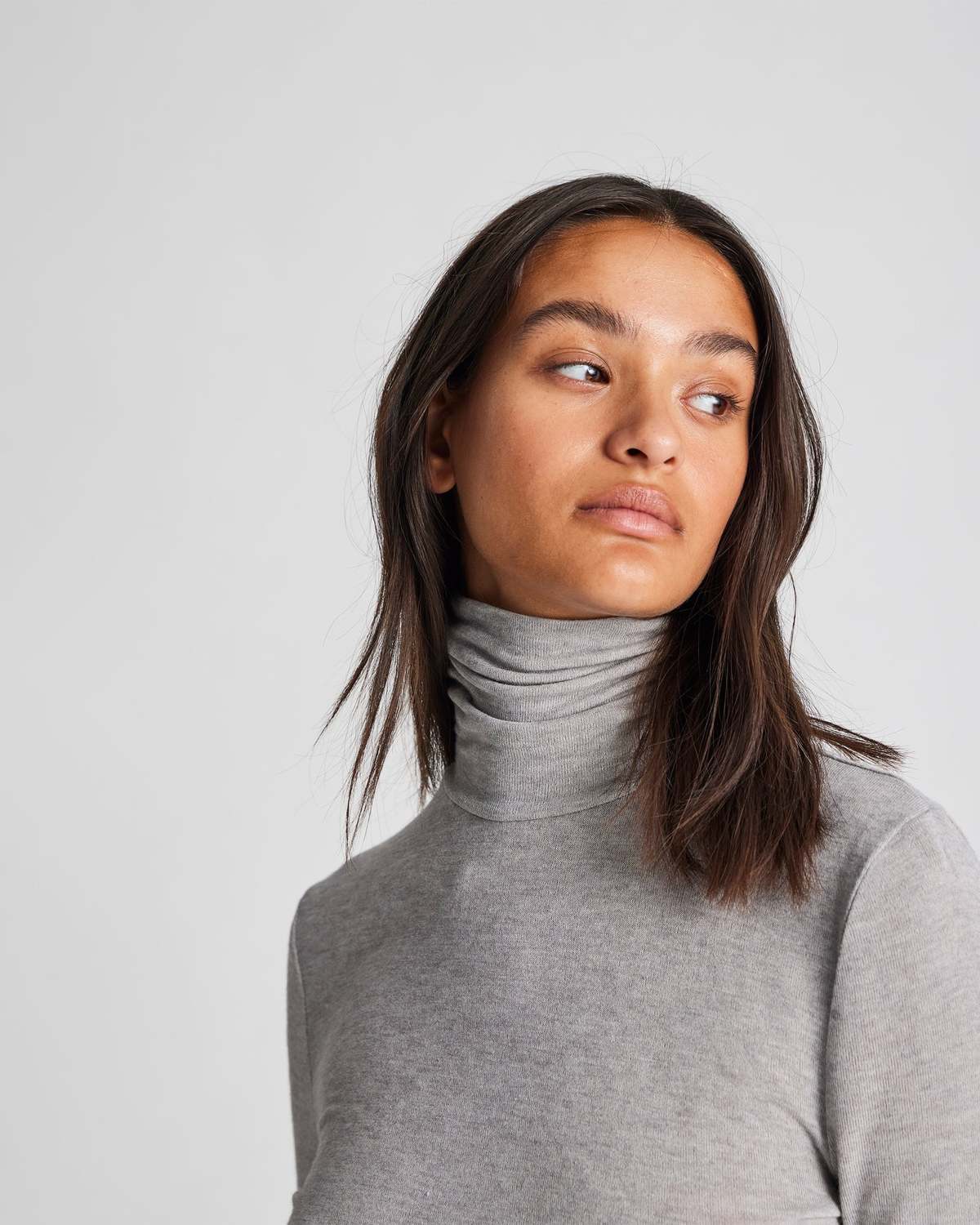 Gai + Lisva Anna Turtleneck - Light Grey Melange | Garmentory