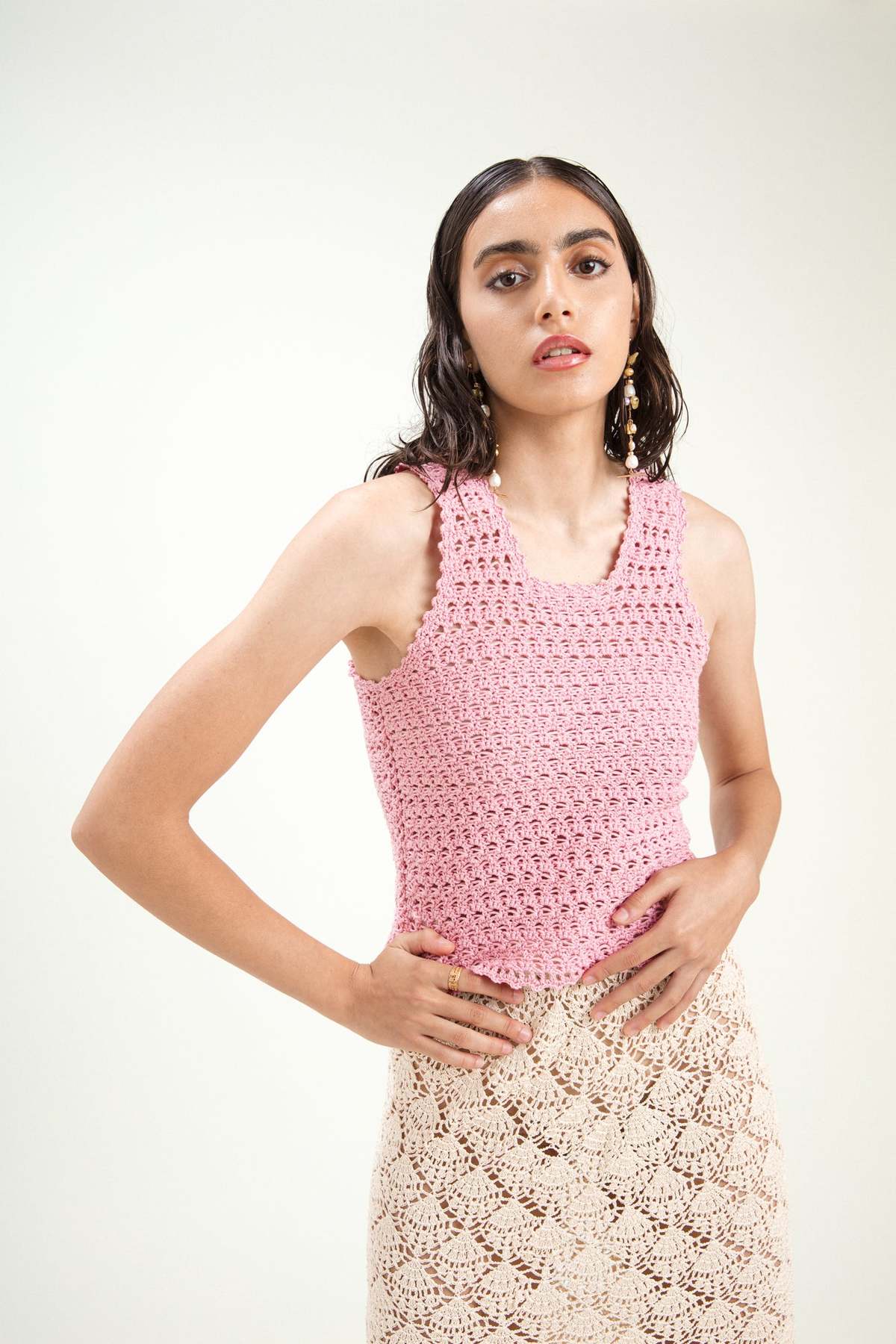 Tala Barbotin Khalidy Wardeh Tank - Rose | Garmentory