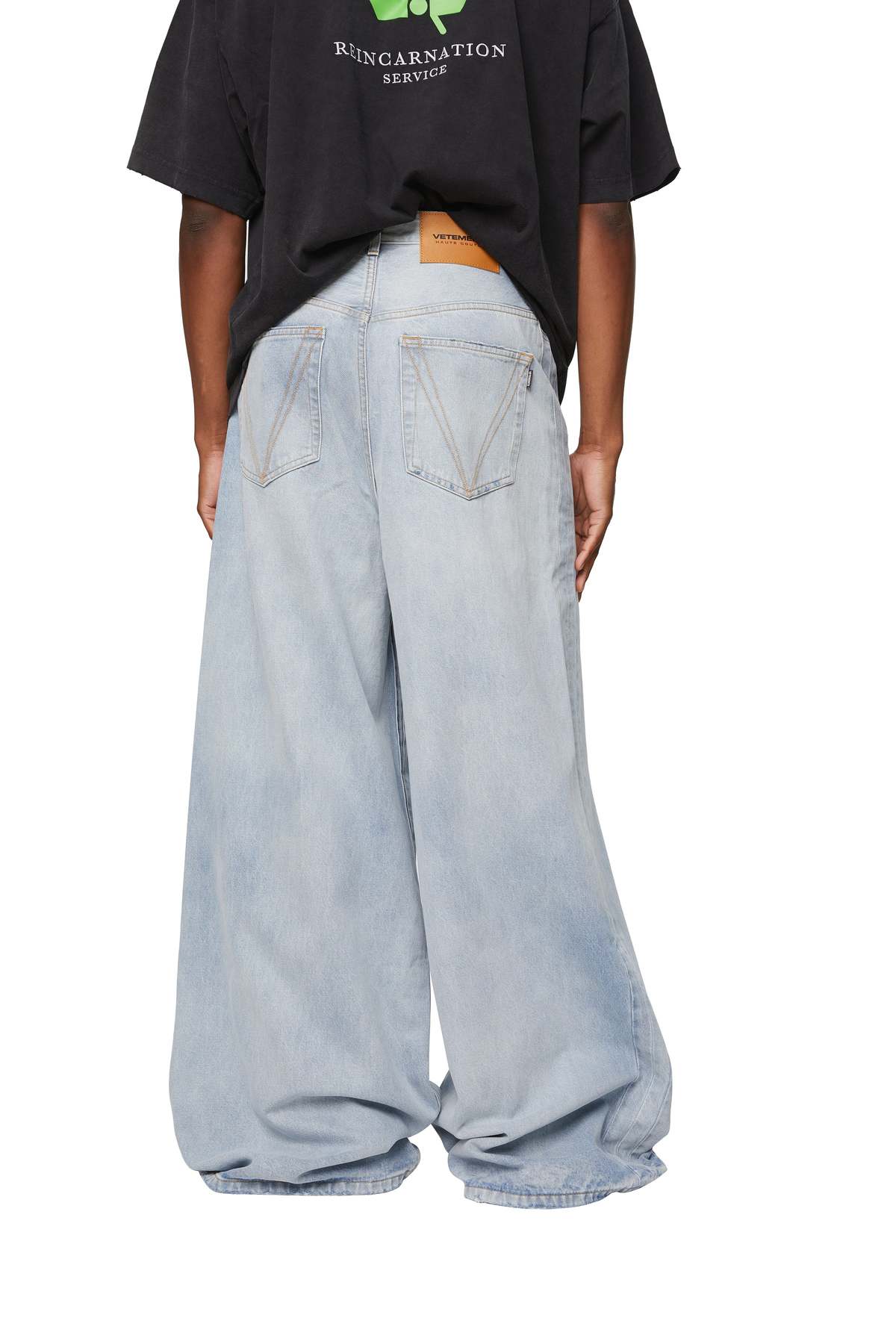 Vetements Plain Baggy Jeans Light Blue Garmentory