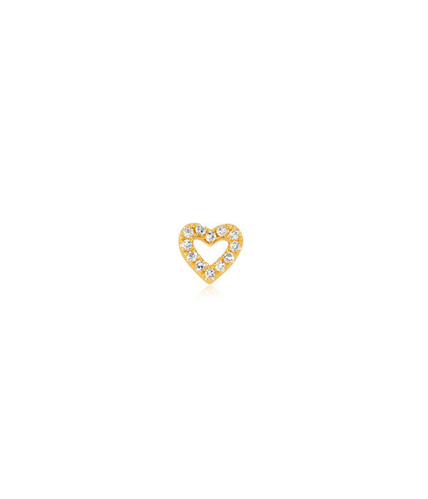 EF Collection Baby Open Heart Stud - Single | Garmentory