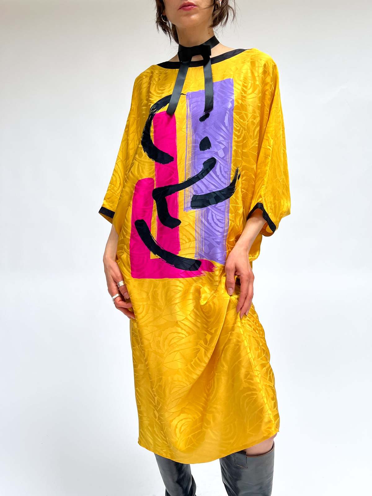 Silk Flowy Art Dress | Garmentory