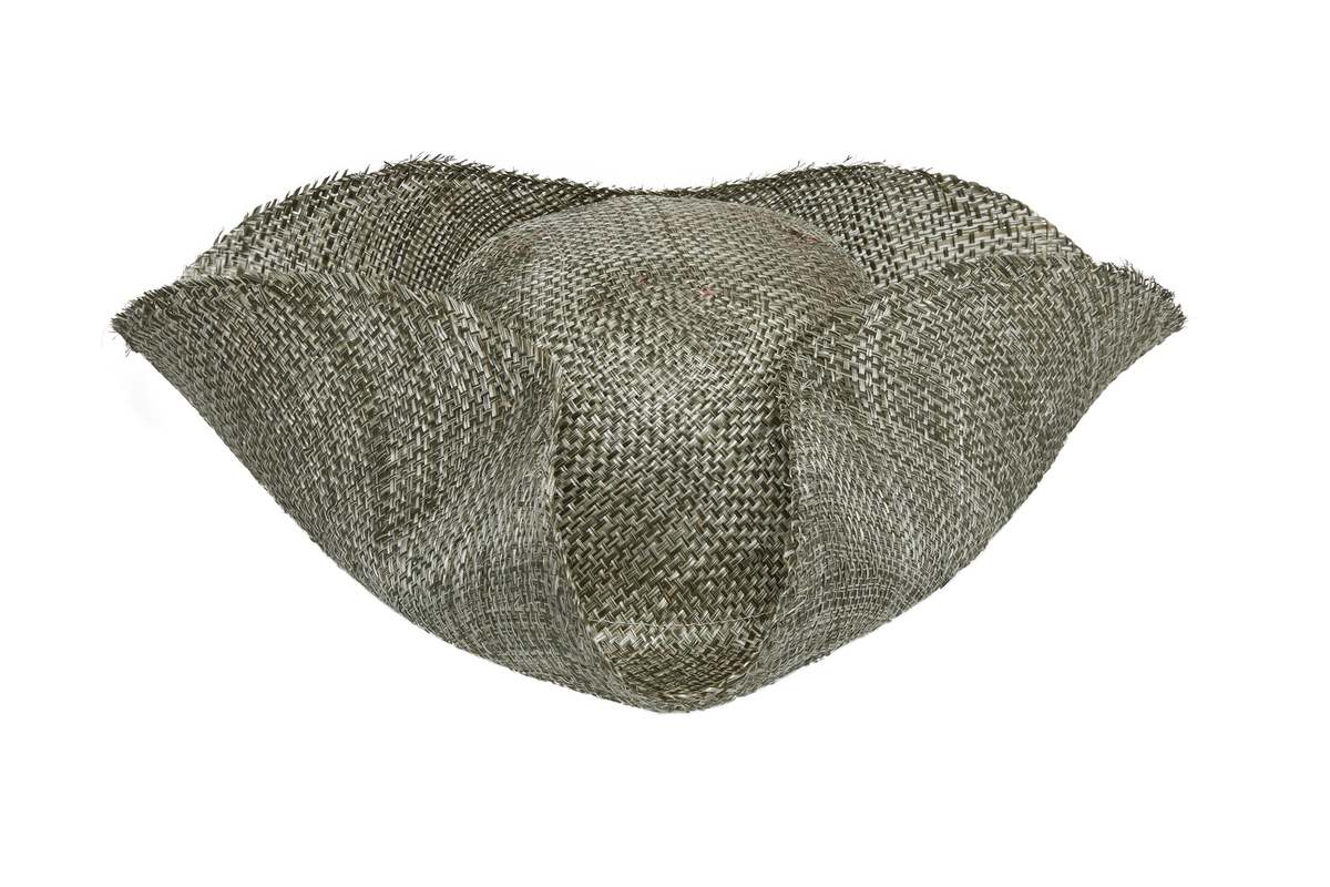 Tricorn Hat in Grey Iridescent Parisisal Straw | Garmentory