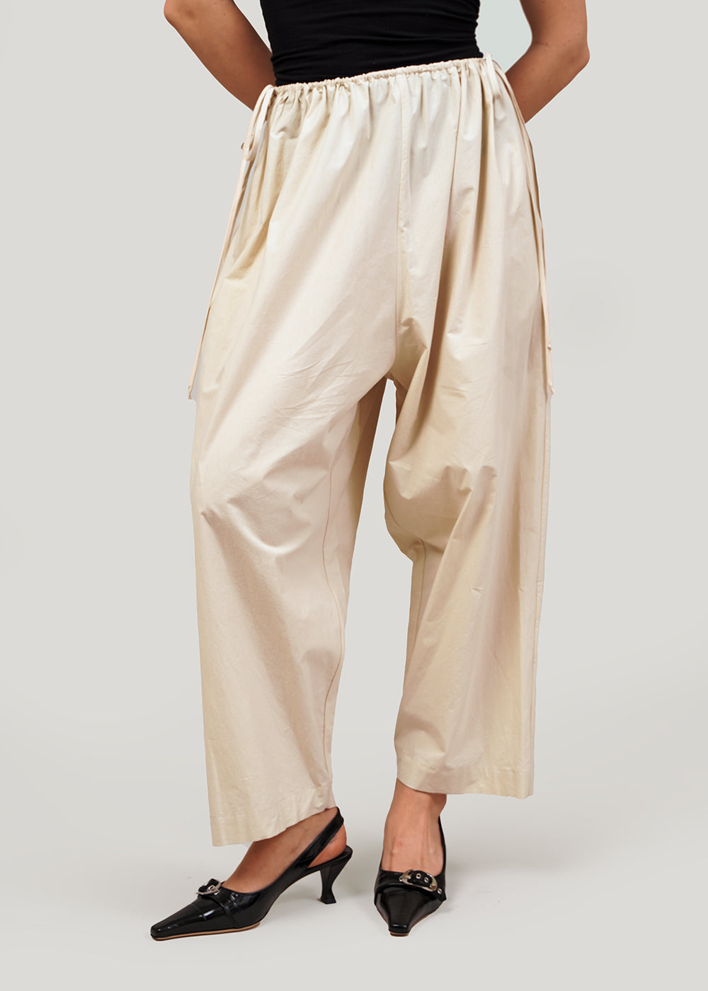 Modern Weaving Parchment Balloon Pant - Cream | Garmentory