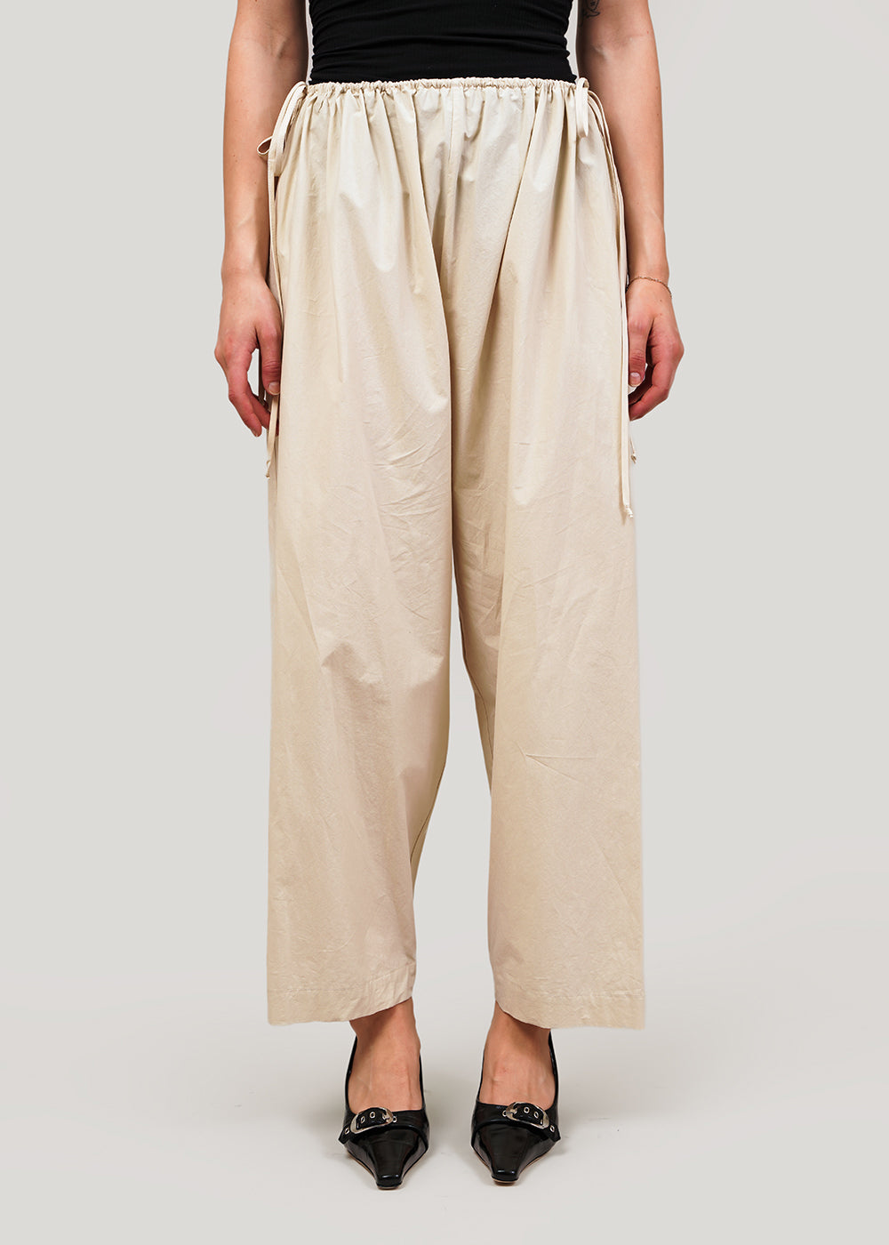 Modern Weaving Parchment Balloon Pant - Cream | Garmentory