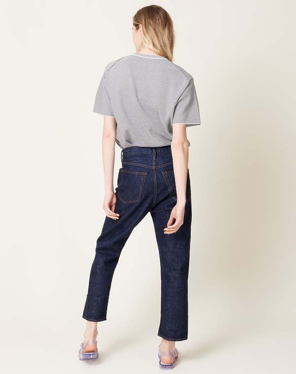 Selvedge Denim Wide Taper Cut in Rinse | Garmentory