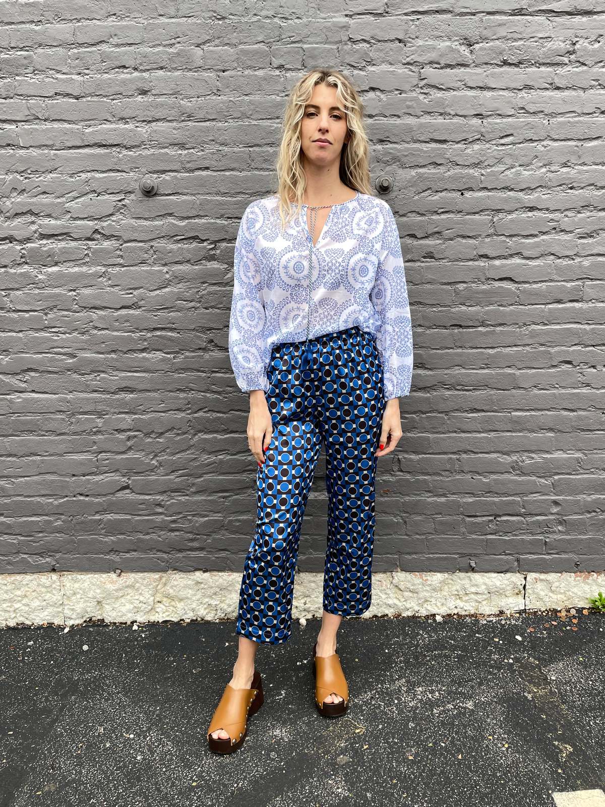 0039 Italy Anna Blouse - Circle Print | Garmentory