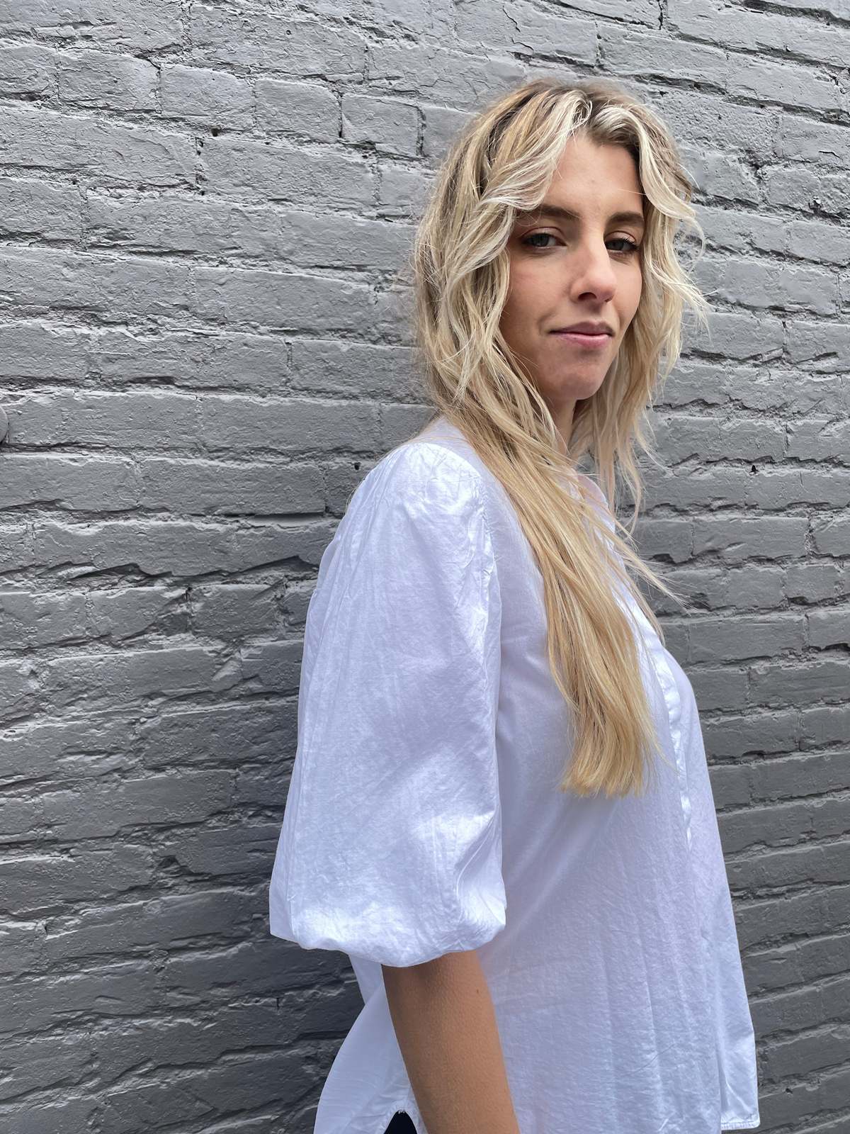 0039 Italy Daisy Puff Sleeve Blouse - White | Garmentory