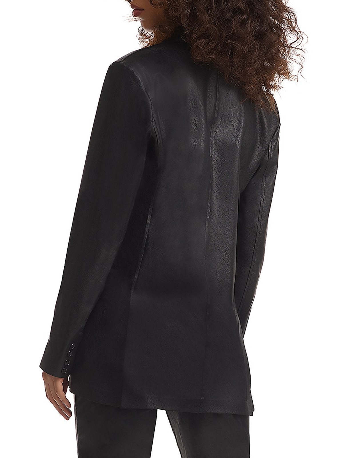 Commando Faux Leather Double Breasted Blazer - Black | Garmentory