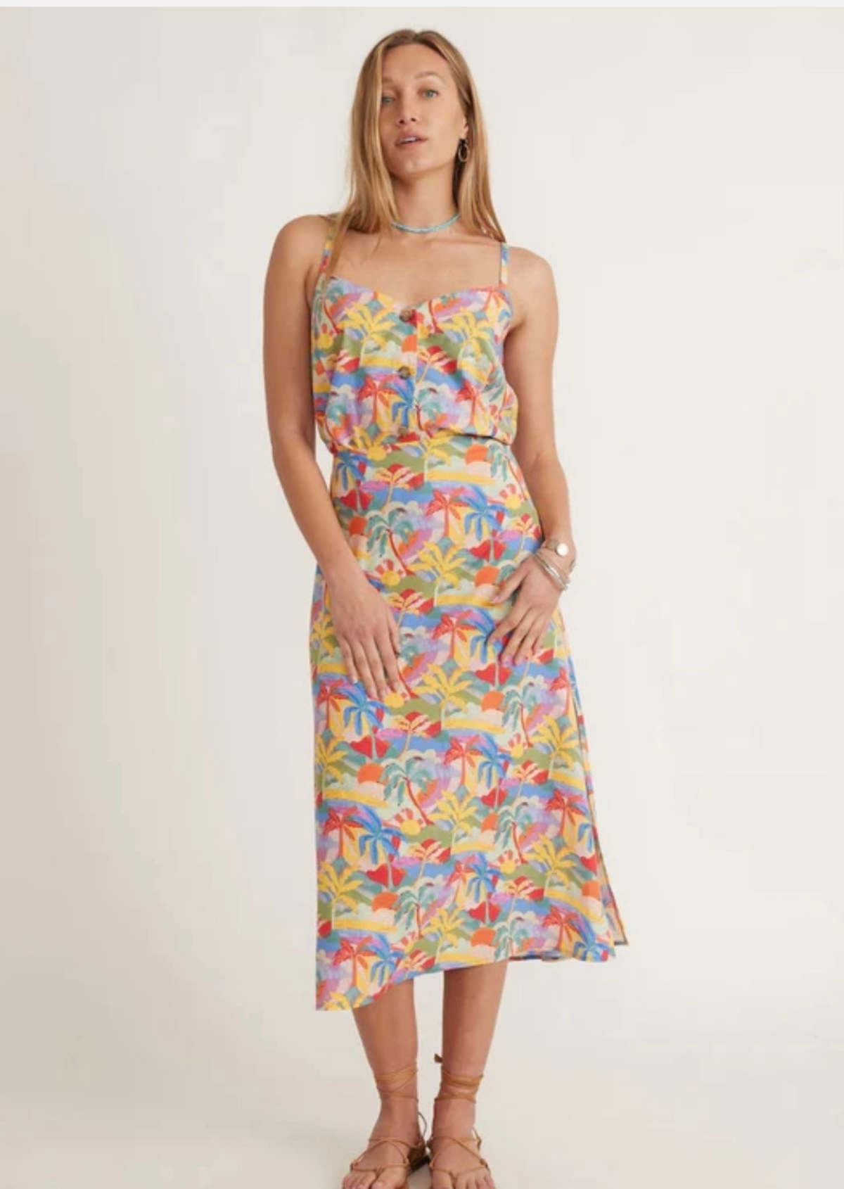 Marine Layer Ryan Midi Skirt - Palm Scene | Garmentory