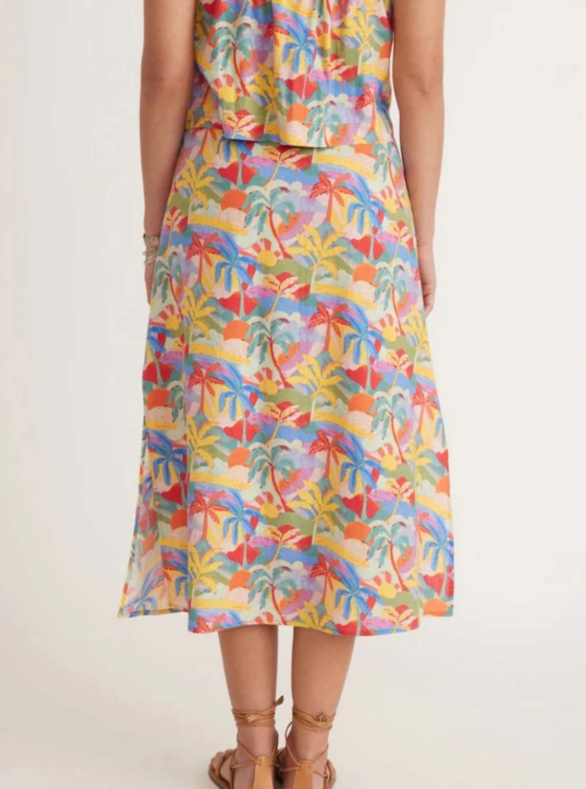 Marine Layer Ryan Midi Skirt - Palm Scene | Garmentory
