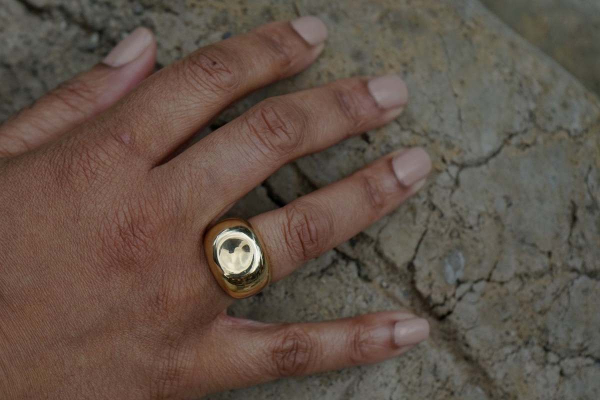Lila Rice Pond Ring - Brass | Garmentory