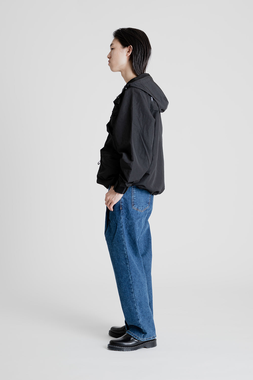 Uniform Bridge Wide One Tuck Denim Pants - Indigo Washed | Garmentory