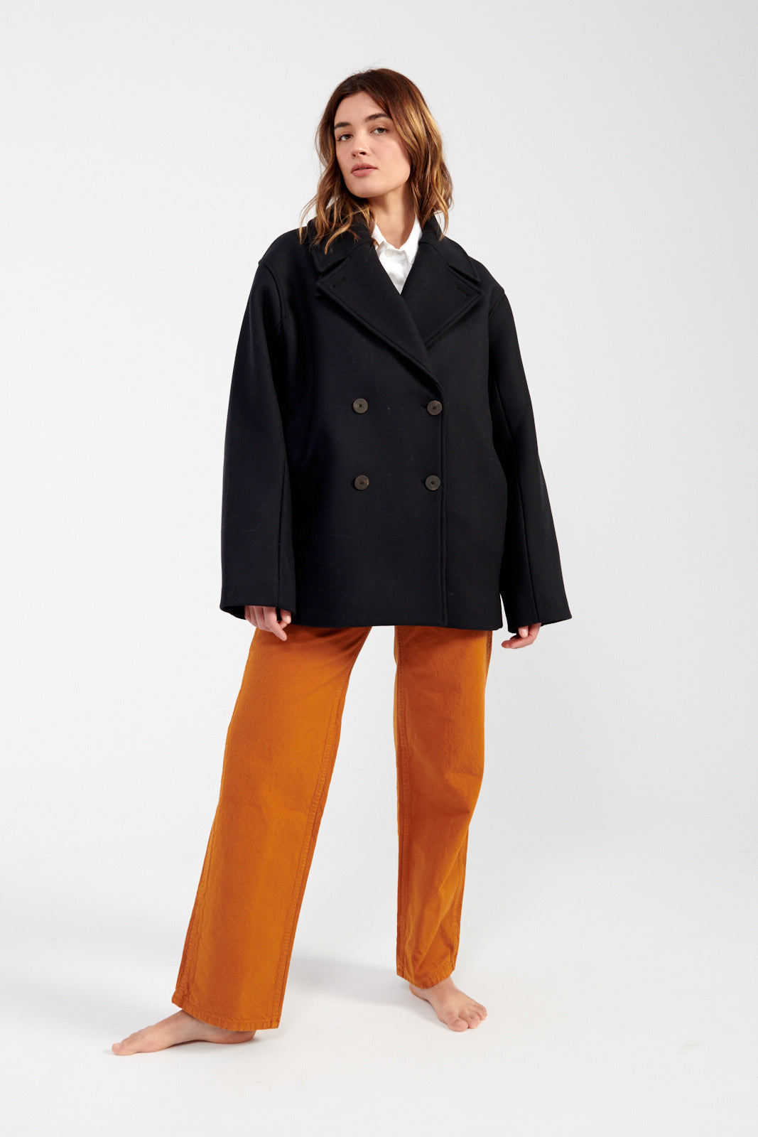 Studio Nicholson Loren Coat - Darkest Navy | Garmentory