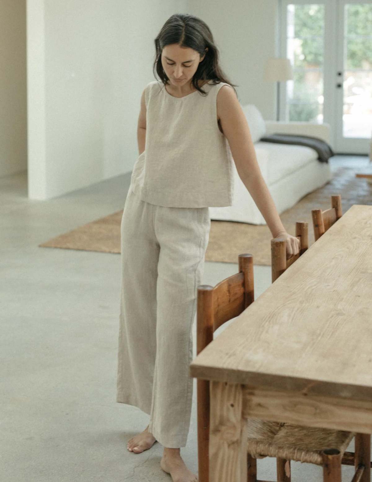 Gillian Stevens Finley Tank - Oatmeal | Garmentory