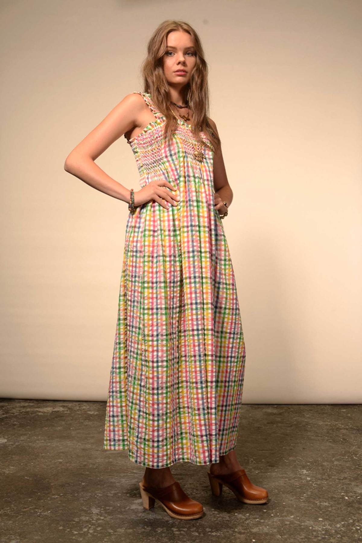 V.De.Vinster Oceane Dress - Multi Gingham Print | Garmentory